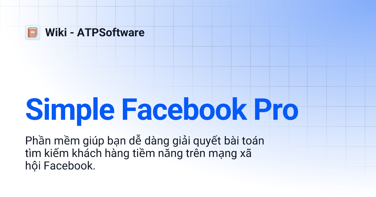 Simple Facebook Pro | Wiki - ATPSoftware